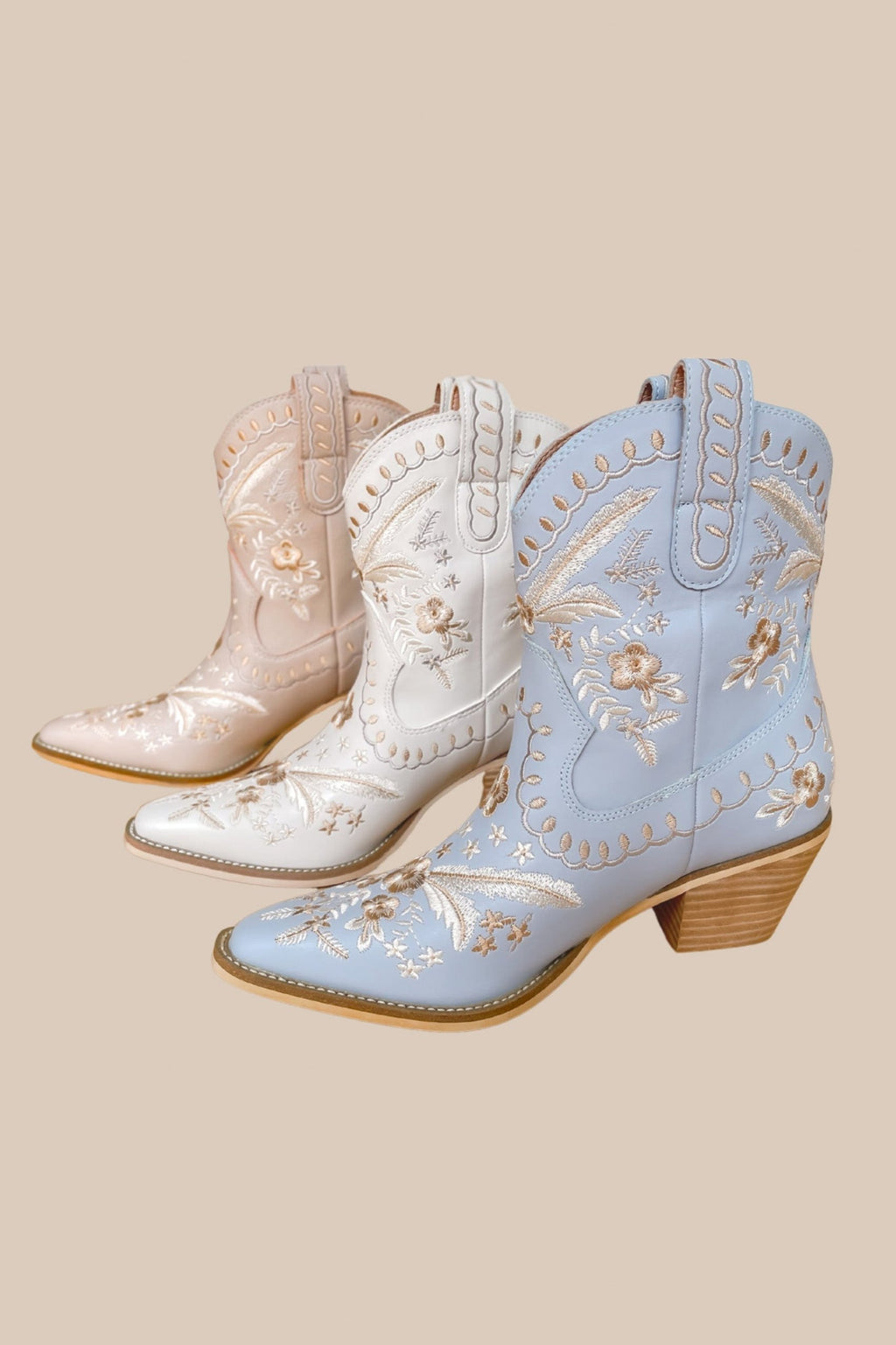 Corral Embroidered Western Cowboy Booties - Slate Blue – Ivy & Olive ...