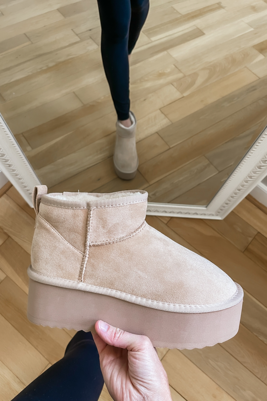 Stay Cozy Mini Suede Ankle Boot - Oatmeal - SALE – Ivy & Olive Boutique